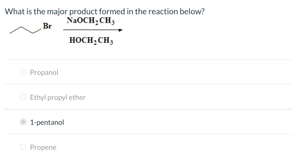 Solved What is the major product formed in the reaction | Chegg.com