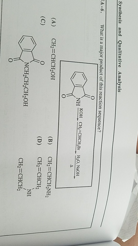 Solved Synthesis and Qualitative Analysis A-6. What is a | Chegg.com