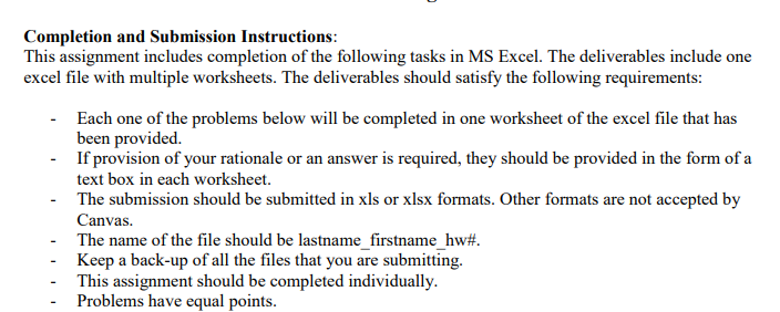 Solved Completion and Submission Instructions: This | Chegg.com