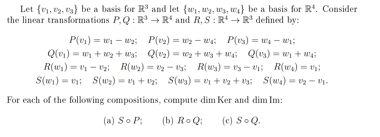Solved Let {V1, V2, V3} be a basis for R3 and let {W1, W2, | Chegg.com