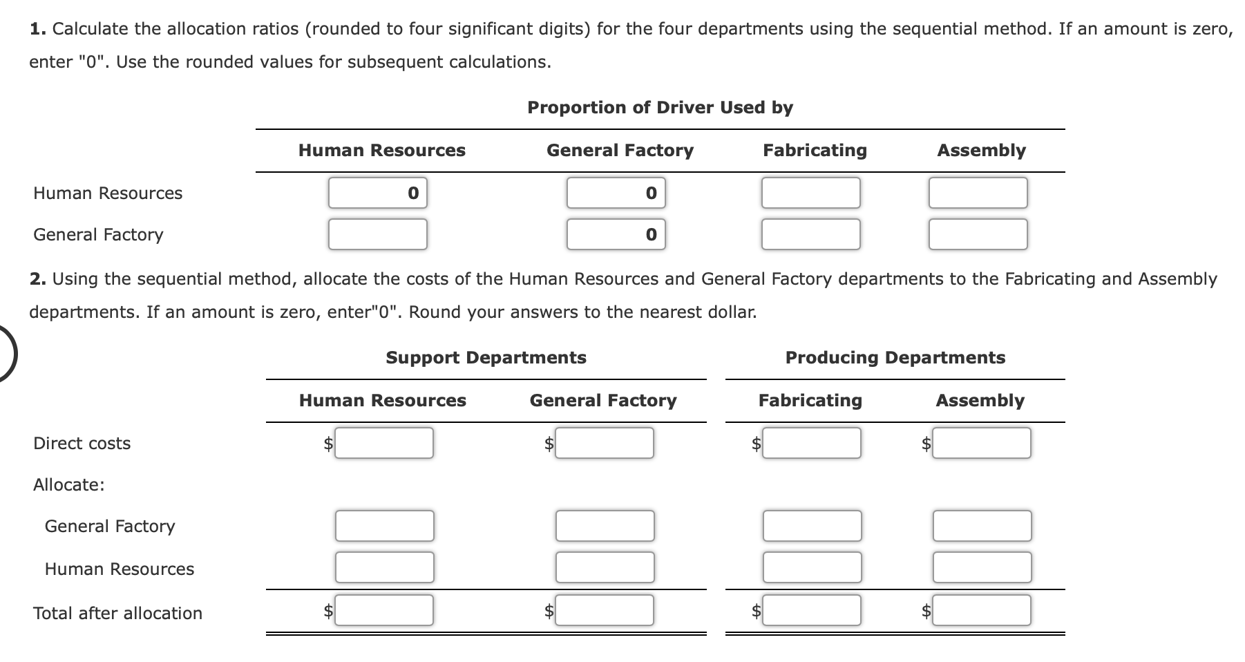 Solved Valron Company has two support departments, Human | Chegg.com