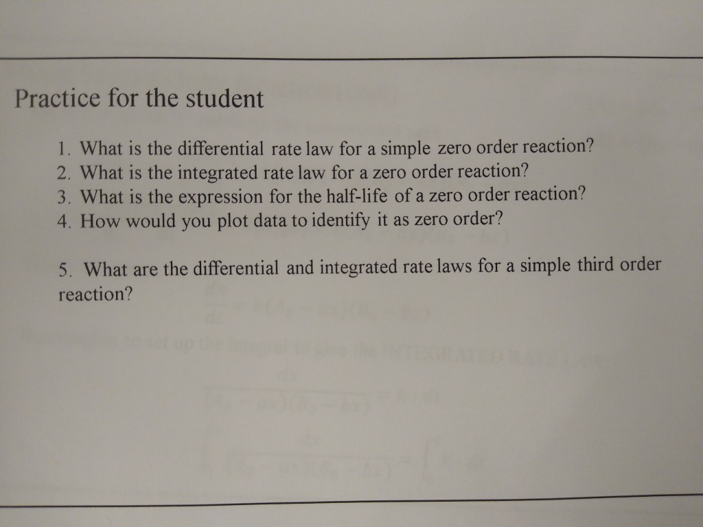 Solved Practice for the student 1. What is the differential | Chegg.com