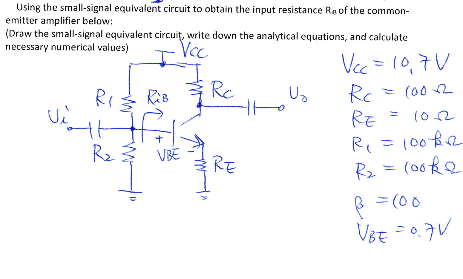 Solved Using the small-signal equivalent circuit to obtain | Chegg.com