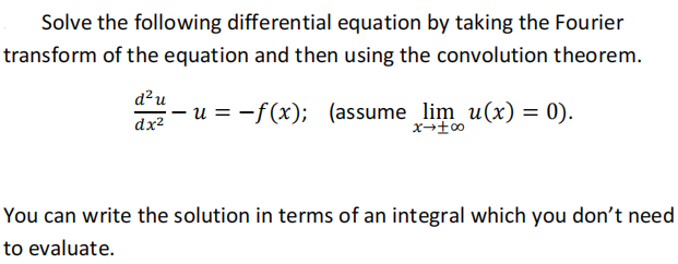 Solved Solve the following differential equation by taking | Chegg.com