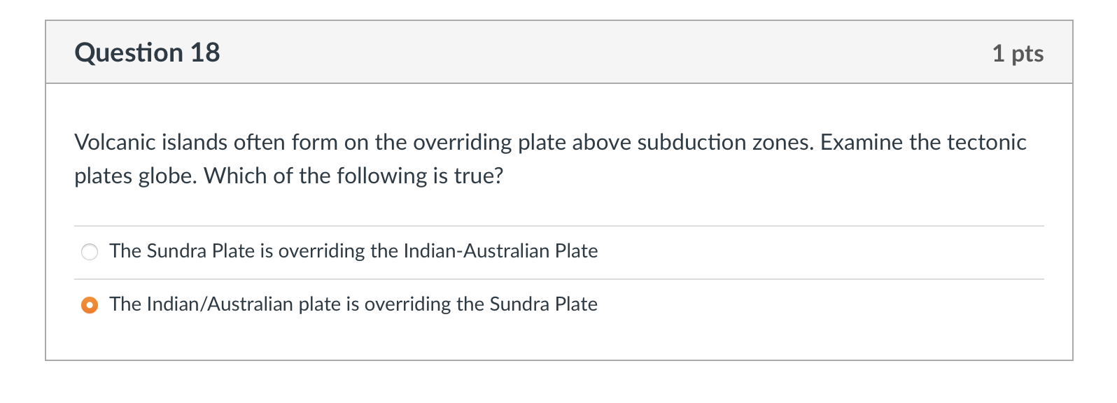 Solved Volcanic islands often form on the overriding plate | Chegg.com
