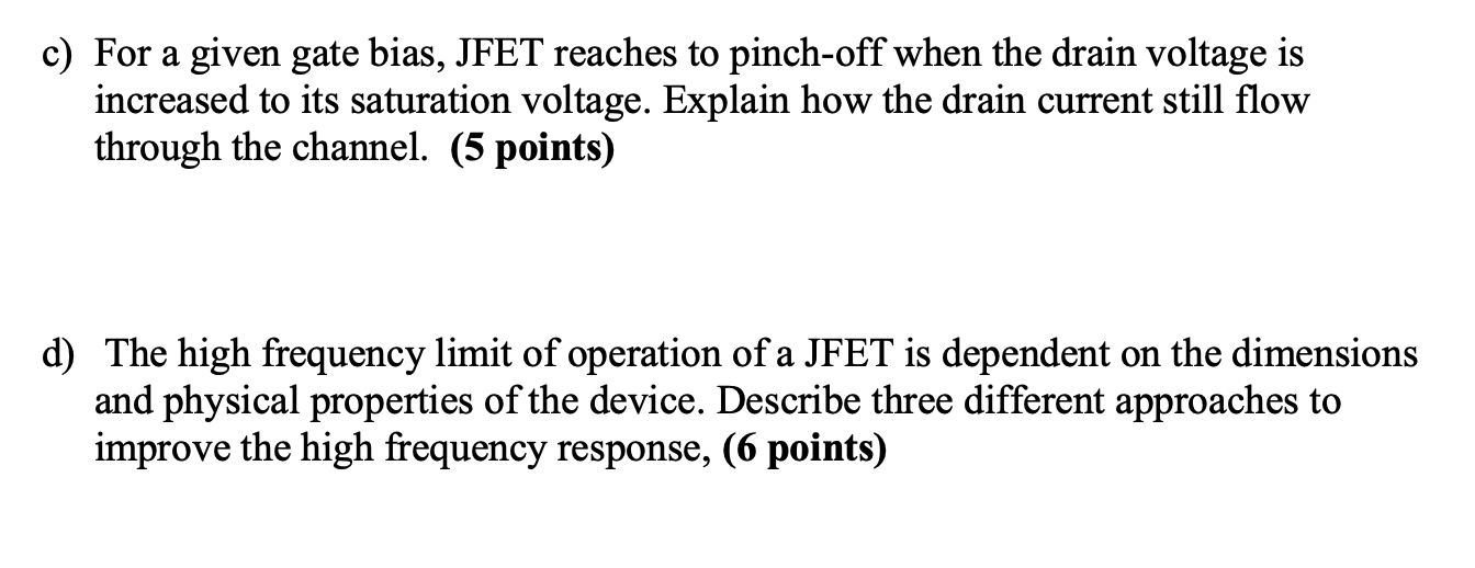 Solved Consider below I-V characteristics of a GaAs JFET. | Chegg.com