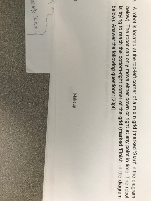 Solved . A robot is located at the top-left corner of a m x | Chegg.com