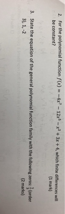 Solved For the polynomial function f(x)-4x7 12x5- x2 +3x + | Chegg.com