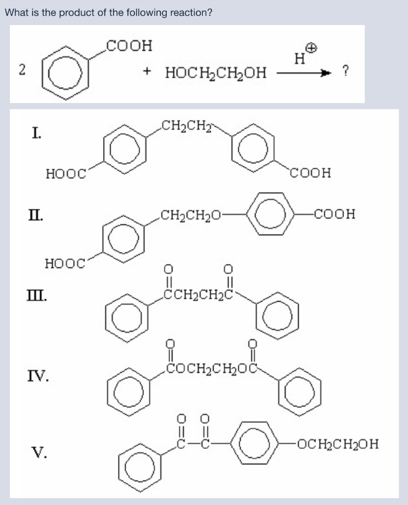 Solved What is the product of the following reaction? COOH + | Chegg.com