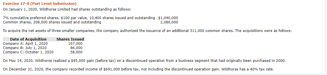 Exercise 17-4 (Part Level Submission) On January 1, | Chegg.com