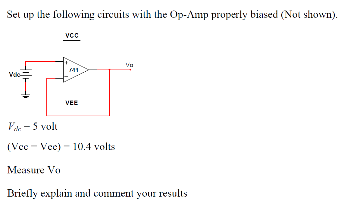 Solved Set up the following circuits with the Op-Amp | Chegg.com