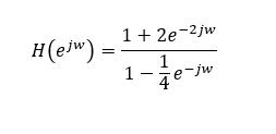 Solved H(ejw) = 1+ 2e-2 jw 1-4e-jw 1+e-jw x Plot the first | Chegg.com