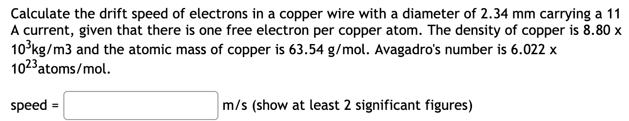 Solved A copper wire has a cross sectional area of 1.4 x | Chegg.com