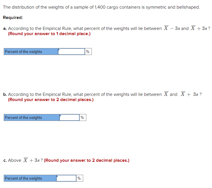 Solved The distribution of the weights of a sample of 1,400 | Chegg.com