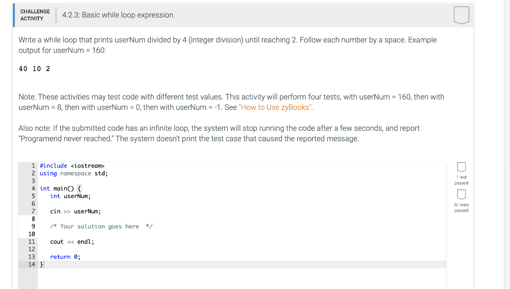 Solved Challenge Activity 4 2 3 Basic While Loop