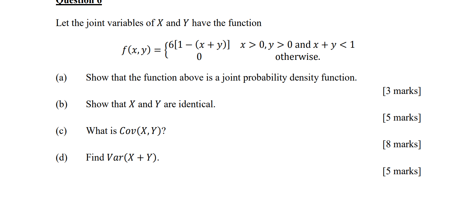 Solved Let the joint variables of X and Y have the function | Chegg.com