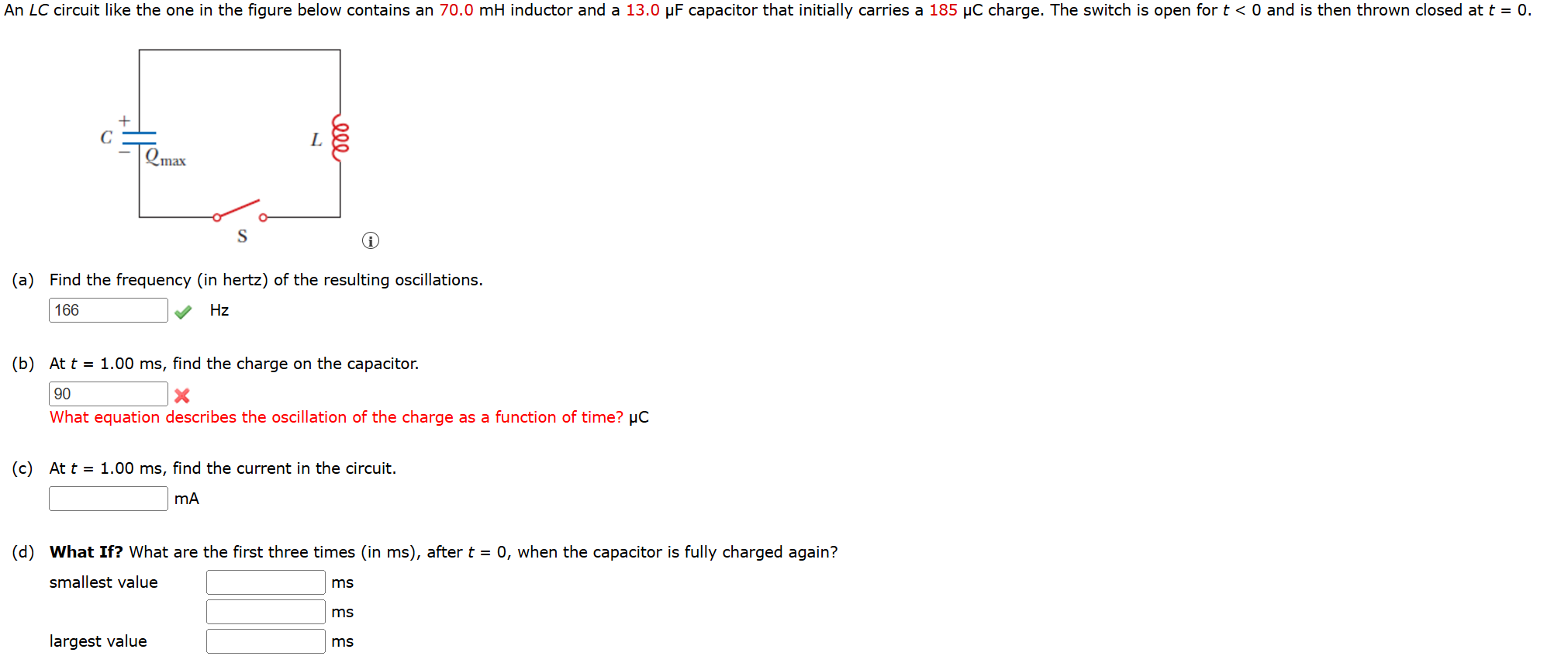 Solved An LC ﻿circuit like the one in ﻿the figure below | Chegg.com