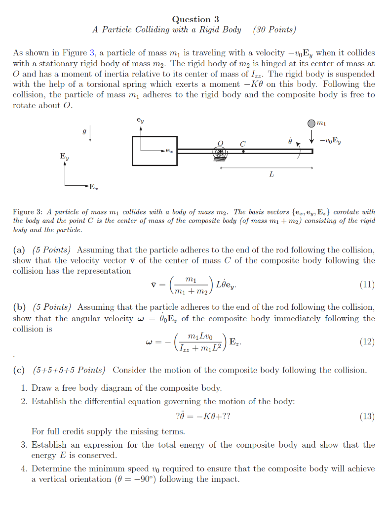Solved Question 3 A Particle Colliding with a Rigid Body (30 | Chegg.com