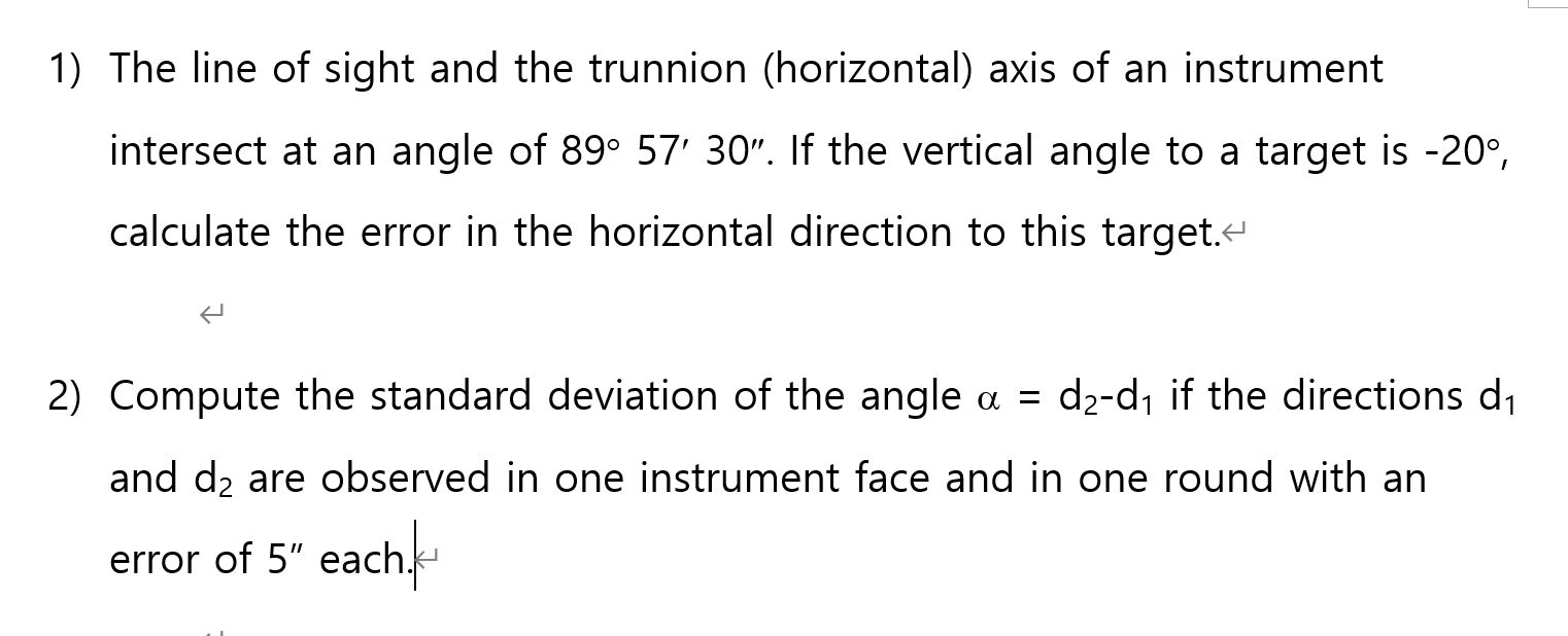 1) The line of sight and the trunnion (horizontal) | Chegg.com