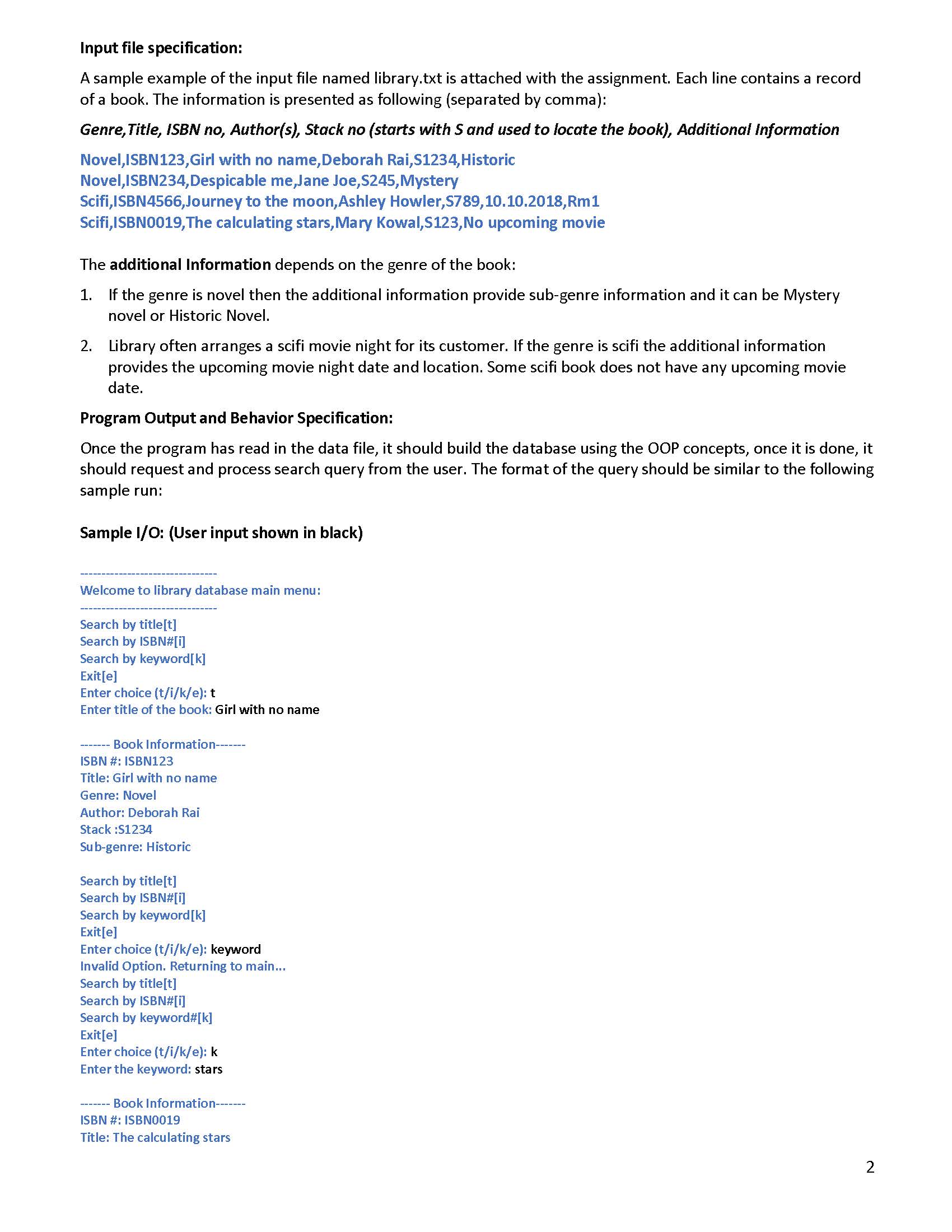 Solved Problem Statement: Small Book Repository Design and | Chegg.com