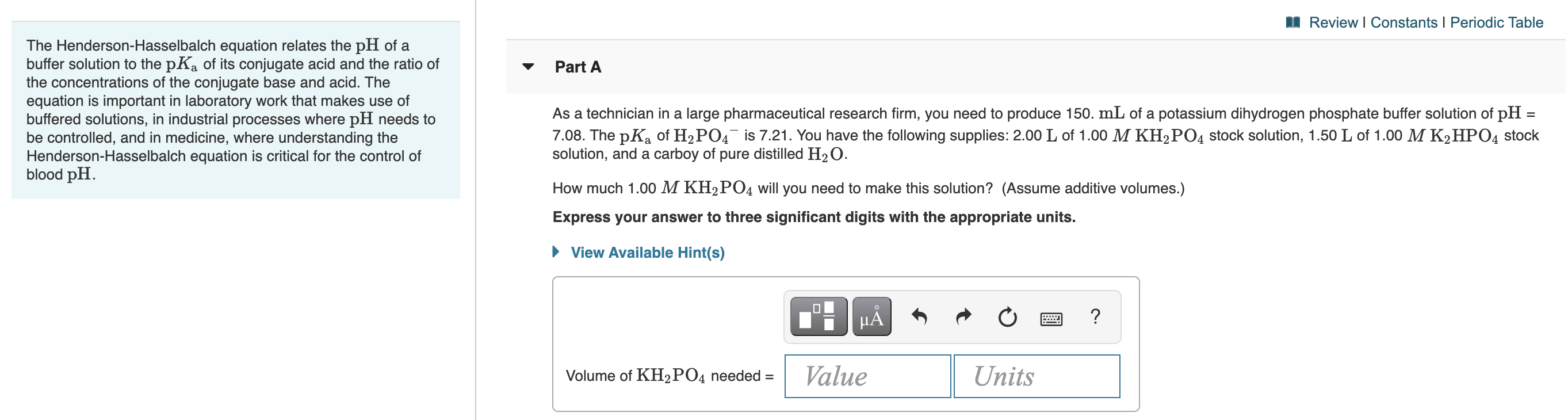 Solved 1 Review | Constants | Periodic Table Part A The | Chegg.com