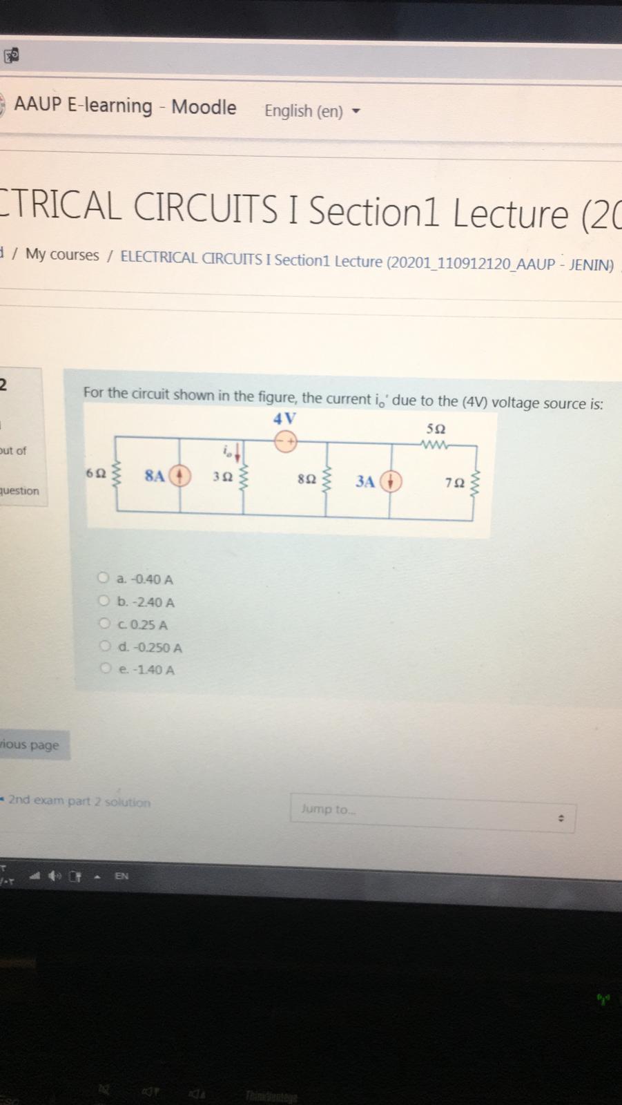 Solved AAUP E-learning - Moodle English (en) CTRICAL | Chegg.com