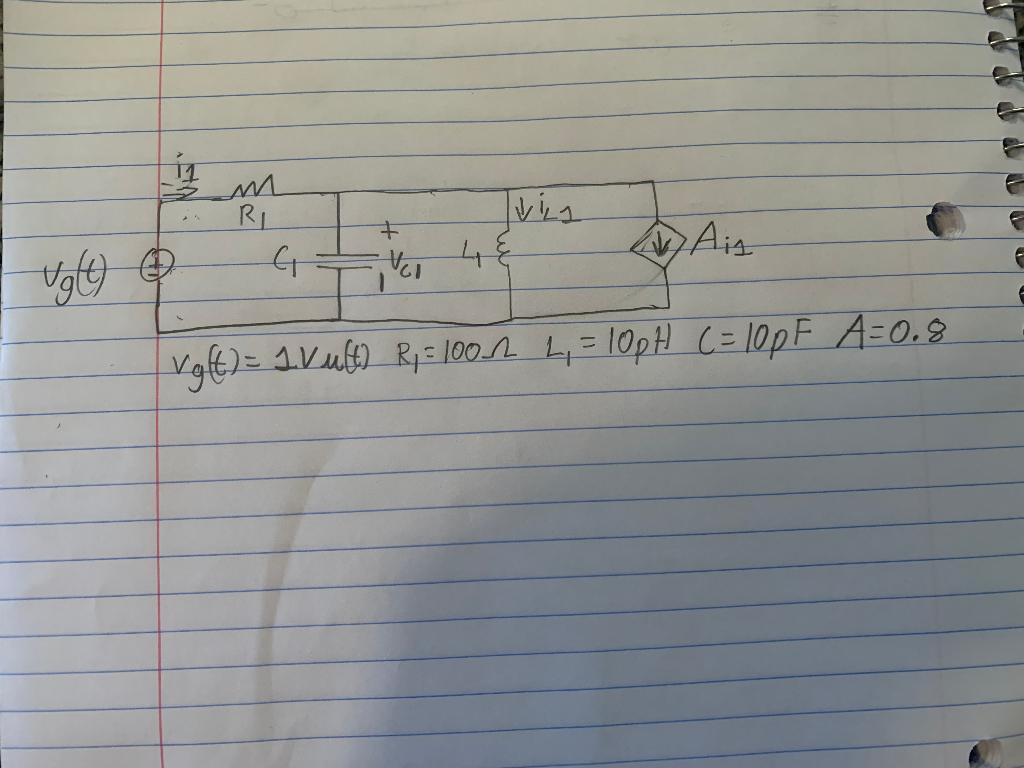 Solved Find Vc1(t) and IL1(t) using s domain methods. Try to | Chegg.com