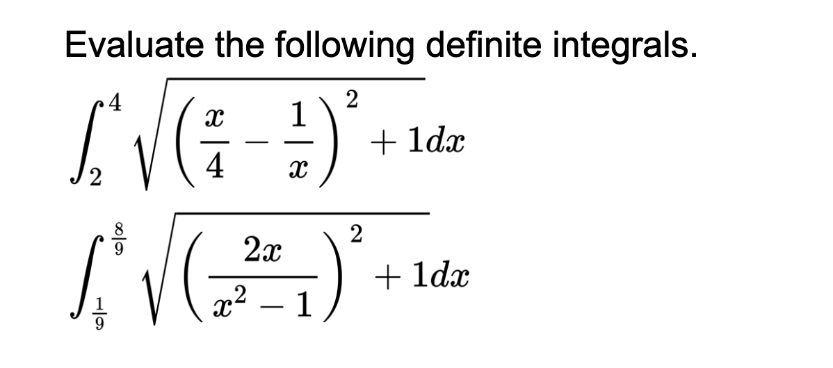 Solved Evaluate the following indefinite integrals. 2 X 1 + | Chegg.com