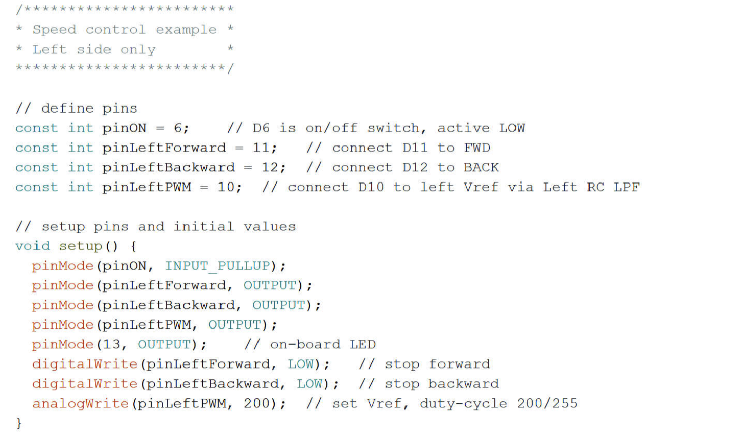 Solved Modify the speed control code to perform the | Chegg.com