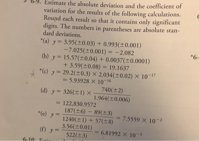 Solved b-. Estimate the absolute deviation and the | Chegg.com
