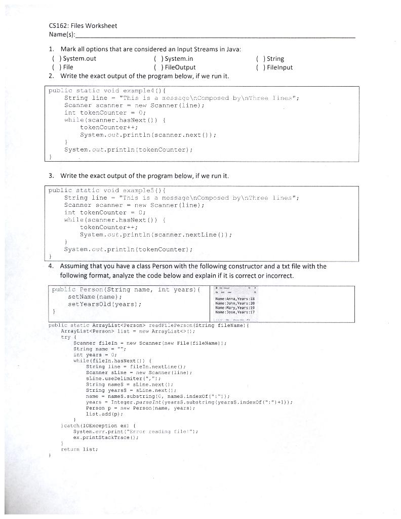 Solved 1. Mark all options that are considered an Input | Chegg.com