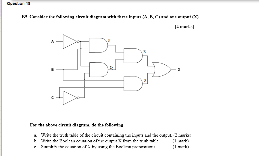 Solved Question 19 B5. Consider the following circuit | Chegg.com