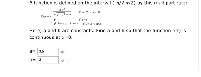 Solved A function is defined on the interval (-1/2,31/2) by | Chegg.com