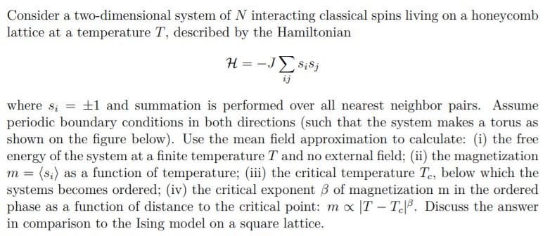 Solved Consider a two-dimensional system of N interacting | Chegg.com