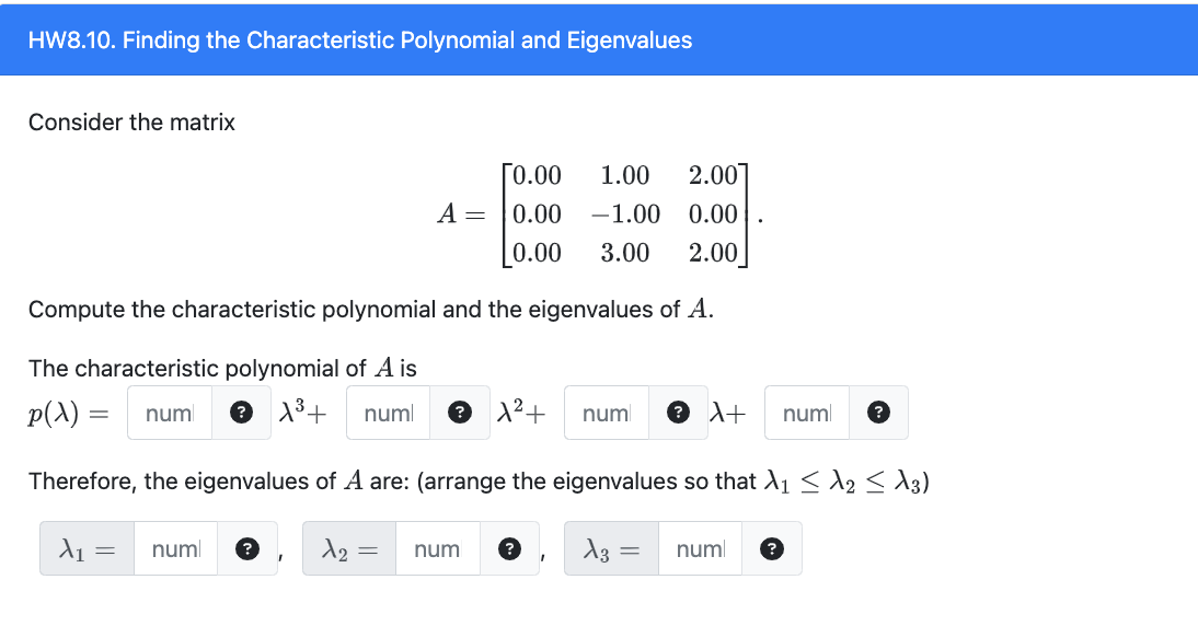 Solved Consider the matrix | Chegg.com
