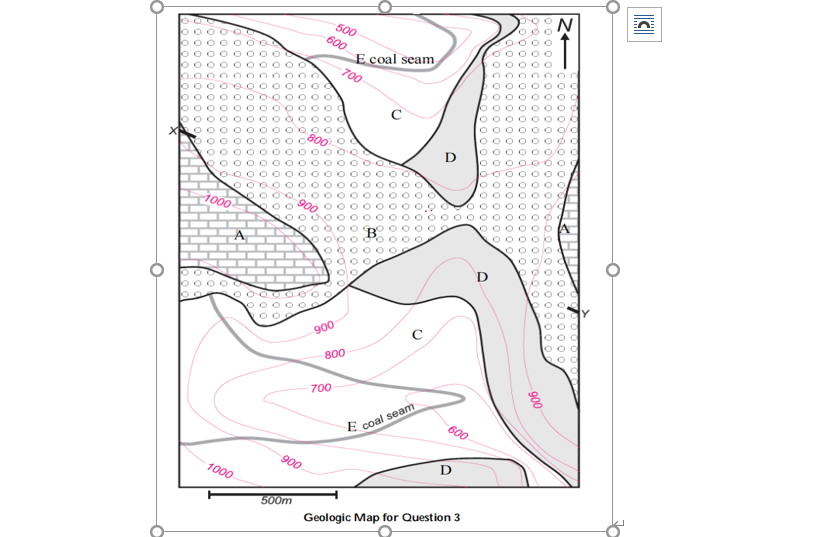 Solved The figure below shows the geologic map of an area. | Chegg.com