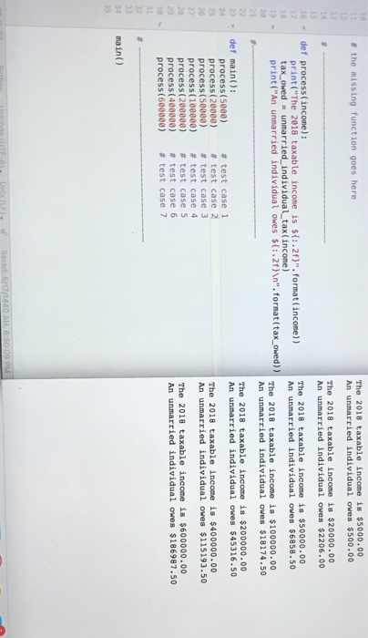 Solved What is the missing function to get this output?(it | Chegg.com