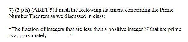 Solved 7) (3 pts) (ABET 5) Finish the following statement | Chegg.com Solved 7) (3 pts) (ABET 5) Finish the following statement | Chegg.com