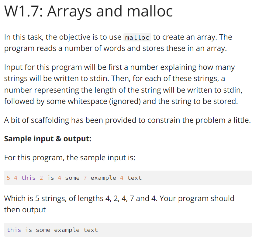 Solved In this task, the objective is to use malloc to | Chegg.com