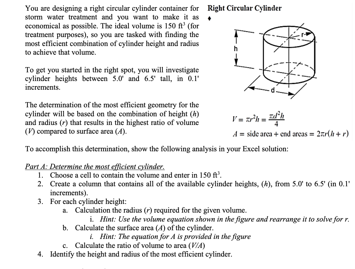 Solved You are designing a right circular cylinder container | Chegg.com