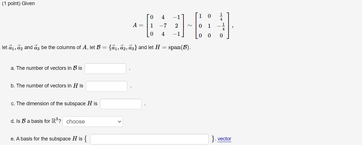 Solved (1 point) | Chegg.com