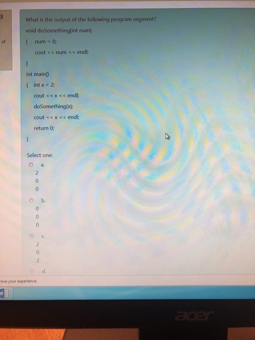 Solved 1103: Program Structure & Design I (S11) Consider a | Chegg.com