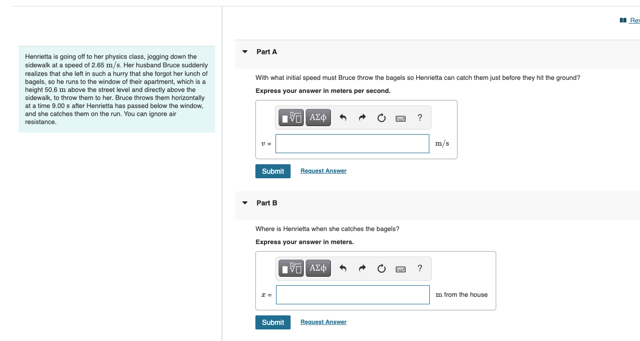 Solved Henrietta is going off to her physics class, jogging | Chegg.com
