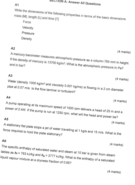 Solved A1 Write the dimensions of the following properties | Chegg.com