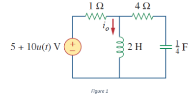 Solved Determine io(t) in the circuit shown in Fig.1. Write | Chegg.com