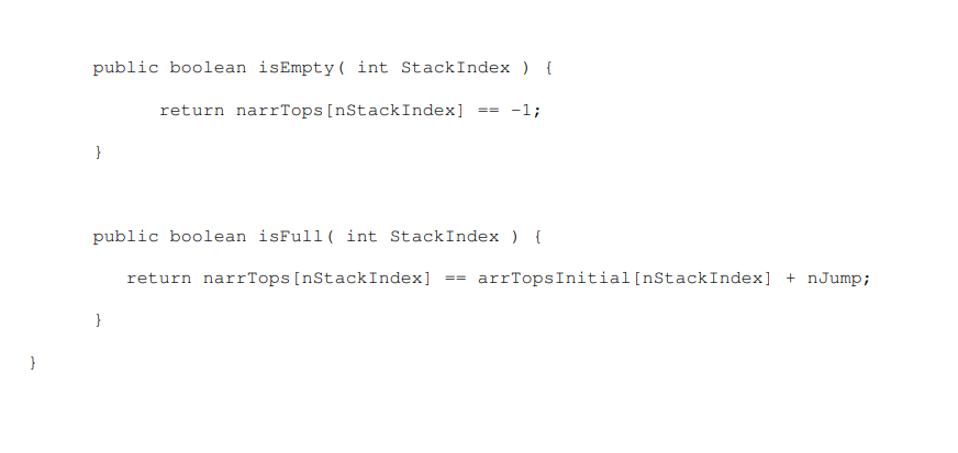 Solved public boolean isEmpty ( int StackIndex) \{ return | Chegg.com