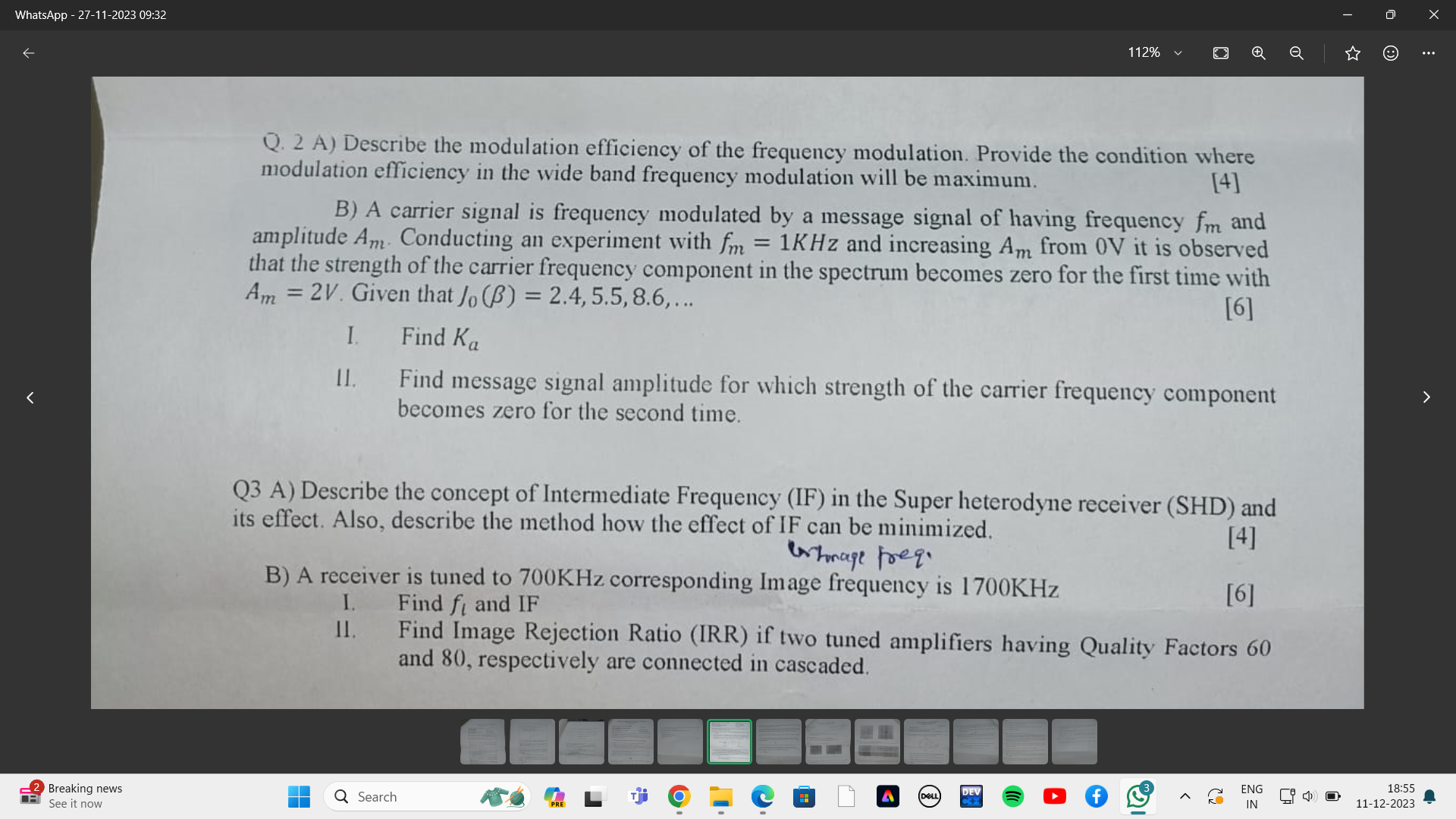 Solved Q.2 A) Describe the modulation efficiency of the | Chegg.com