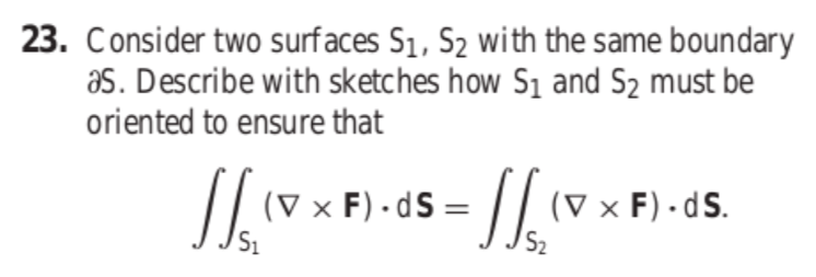 Solved 23. Consider two surfaces S1, S2 with the same | Chegg.com