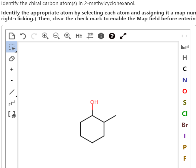 Solved Part B Identify the chiral carbon atom(s) in | Chegg.com