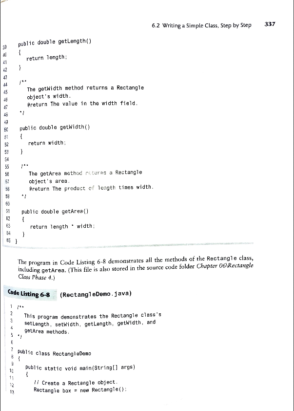 Solved Write a Rectangle class based on page 336 | Chegg.com